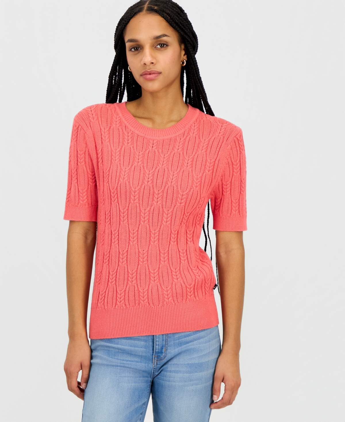 Click here for Nautica Womens Cotton Cable-Knit Sweater - Coralie prices