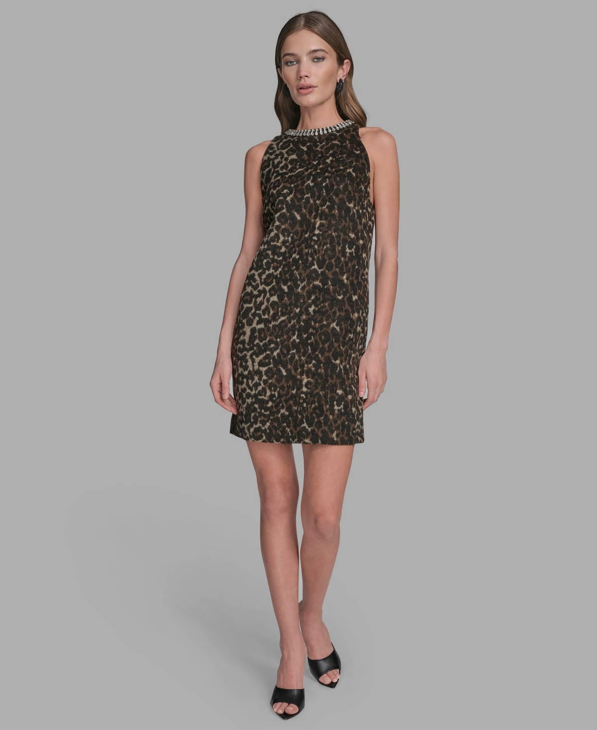 Click here for Bcbg Womens Rhinestone Collar Halter Neck Dress -... prices