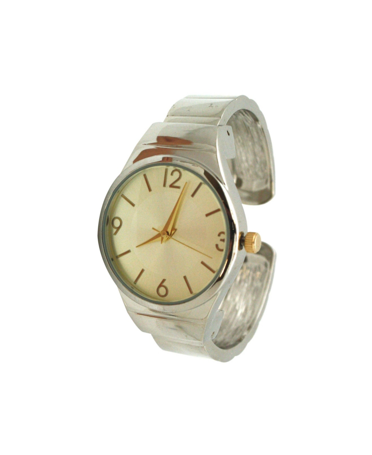 Click here for Two Tone Simply Texture Bangle Watch - Twotone prices
