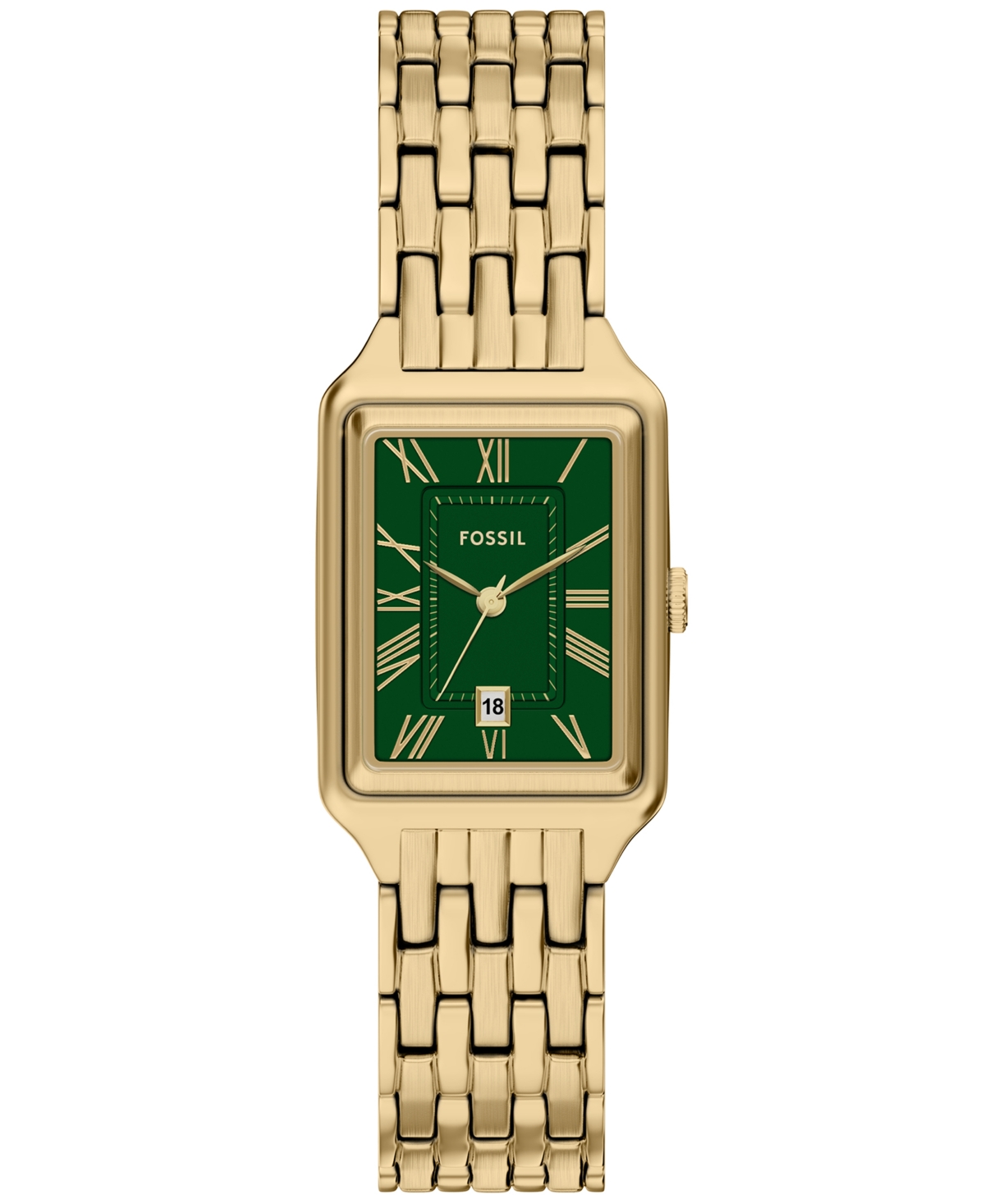 Click here for Fossil Womens Raquel Three-Hand Gold-Tone Stainles... prices