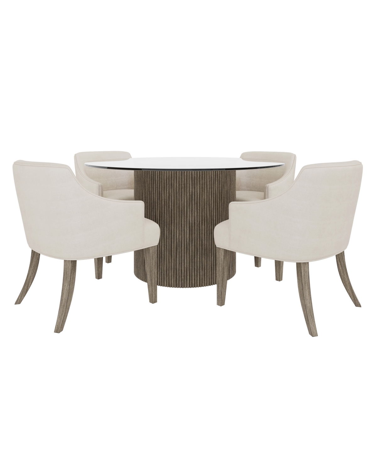 Click here for Furniture Frandlyn 5-Pc. Glass Round Dining Set -... prices