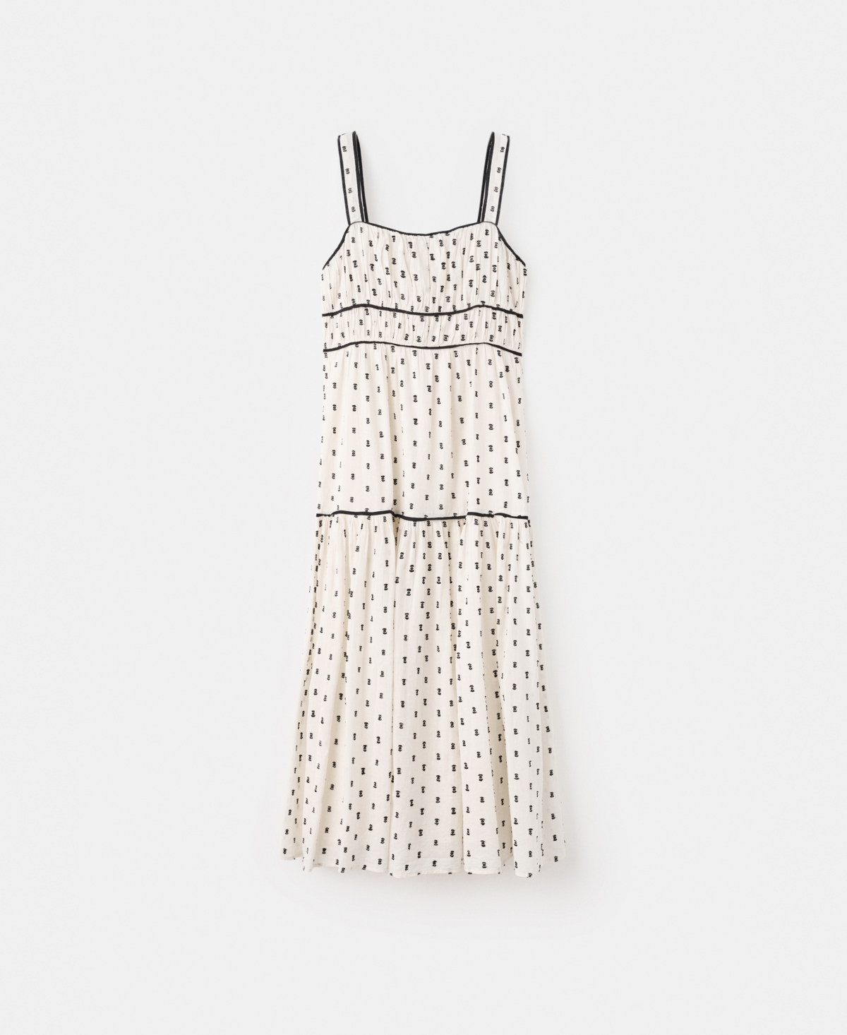 Click here for Mango Womens Plumeti Midi Dress - Ecru prices