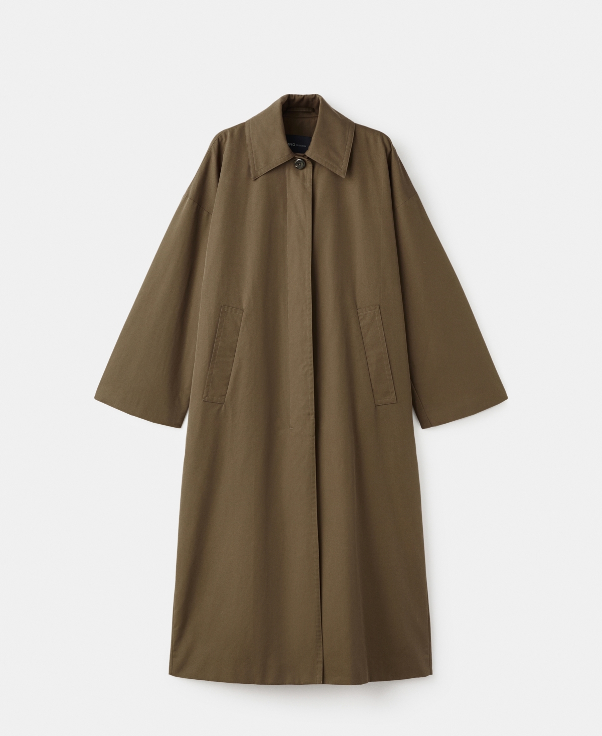 Click here for Mango Womens Concealed Buttons Long Cotton Trench... prices