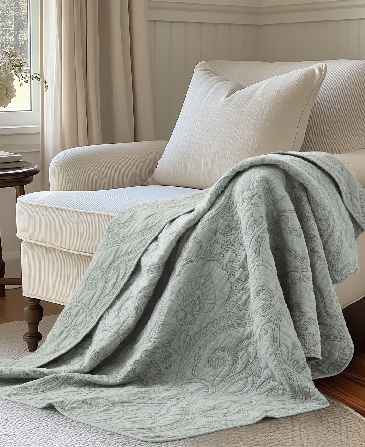 Click here for Levtex Helena Textured Quilted Throw  50 x 60 - Sa... prices