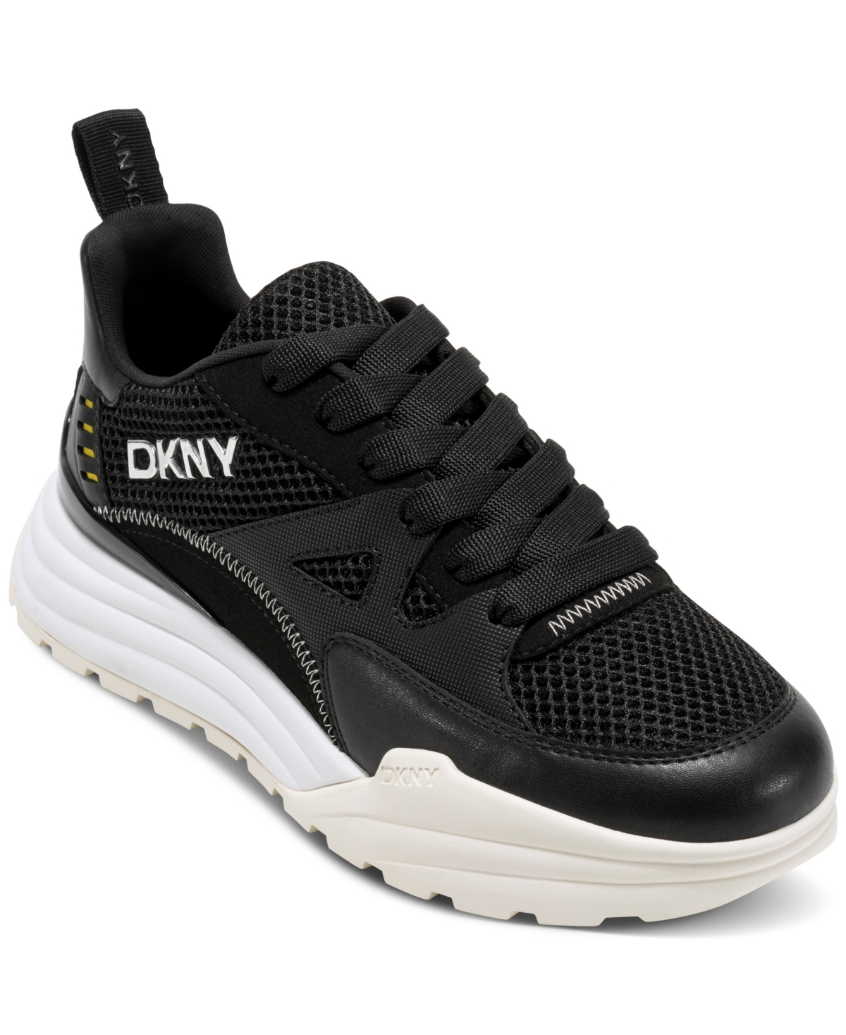 Click here for Dkny Womens Zanira Lace Up Sneaker - Black prices