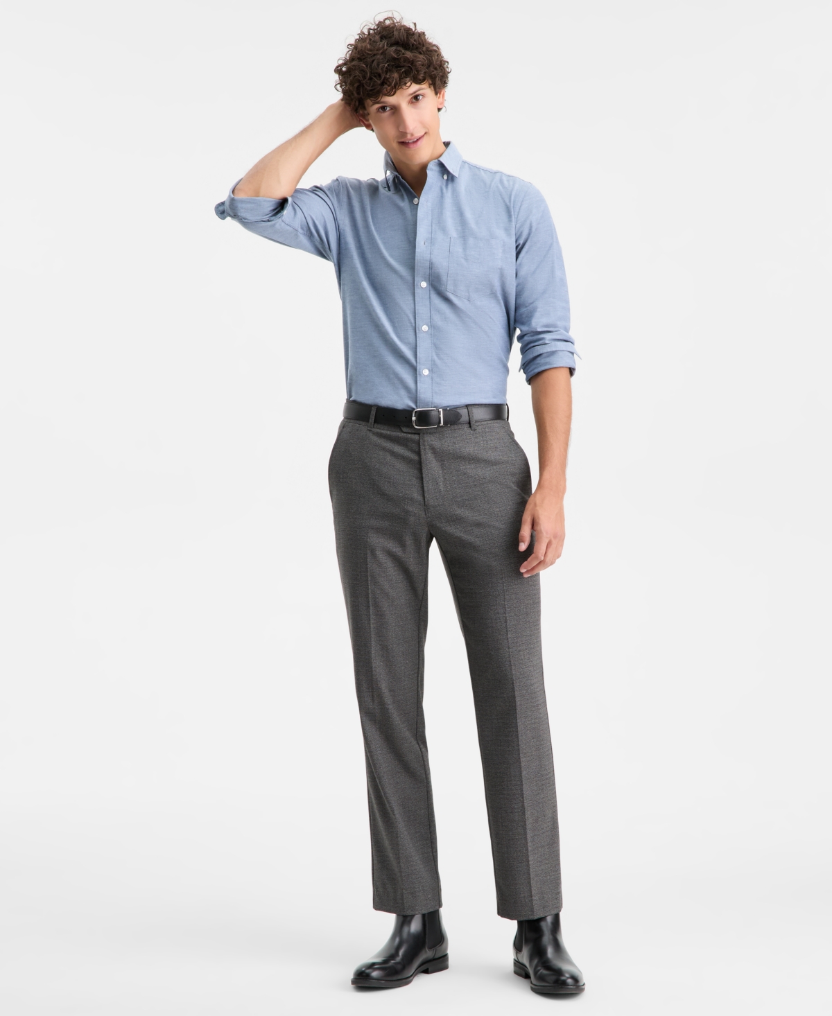 Click here for Club Room Mens Flat-Front Straight-Fit Dress Pants... prices