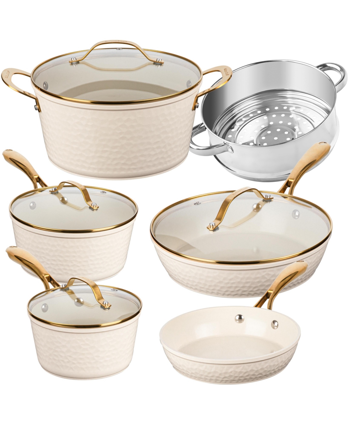 Click here for Gotham Steel Hammered 10-Piece Nonstick Cookware S... prices