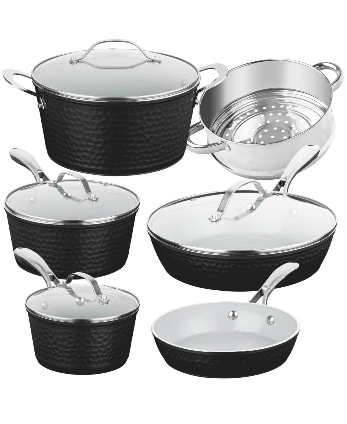 Click here for Gotham Steel Hammered 10-Piece Nonstick Cookware S... prices
