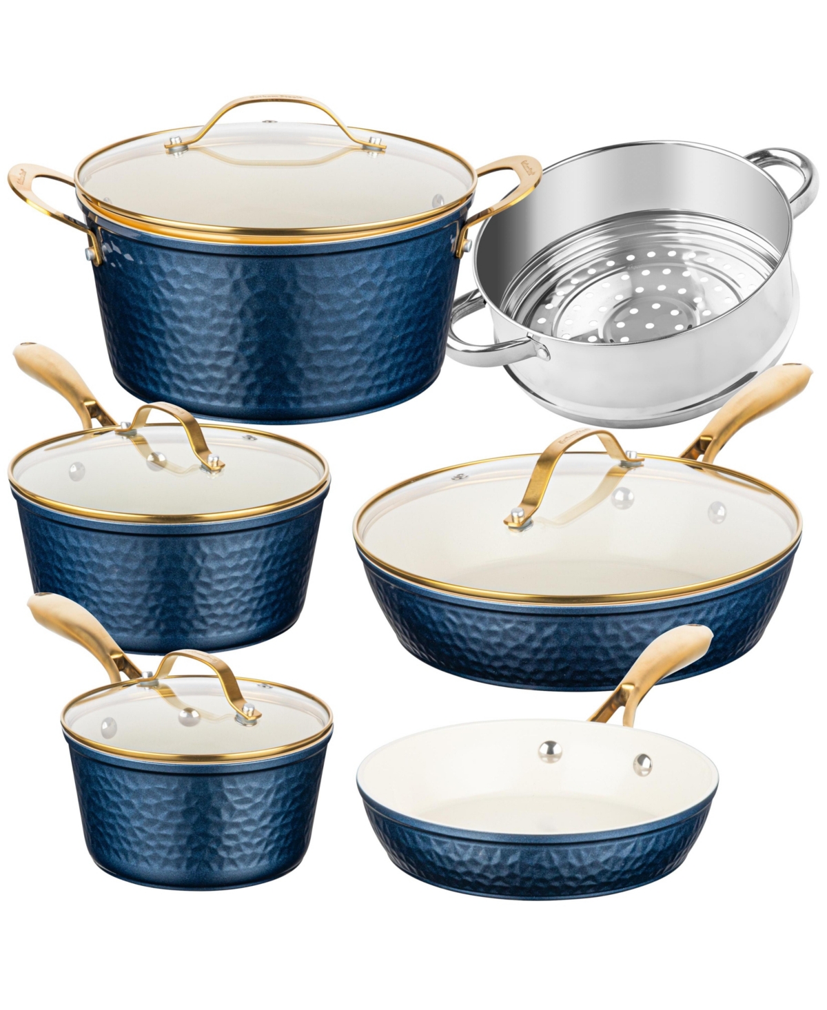 Click here for Gotham Steel Hammered 10-Piece Nonstick Cookware S... prices