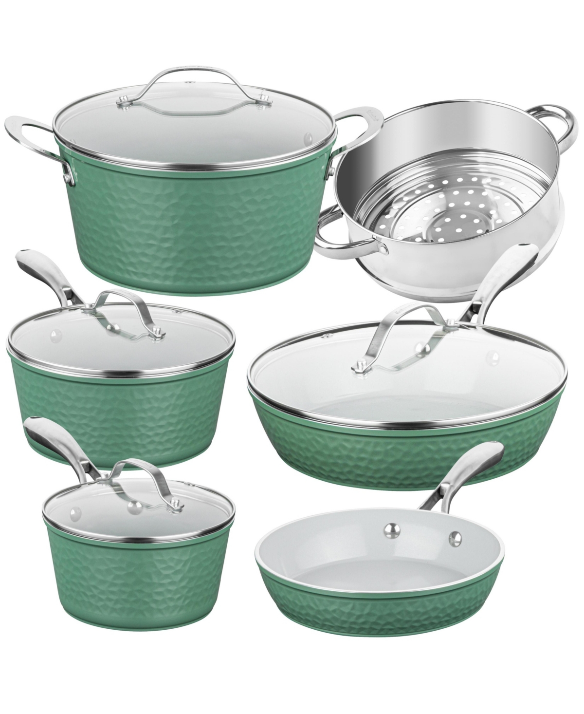 Click here for Gotham Steel Hammered 10-Piece Nonstick Cookware S... prices