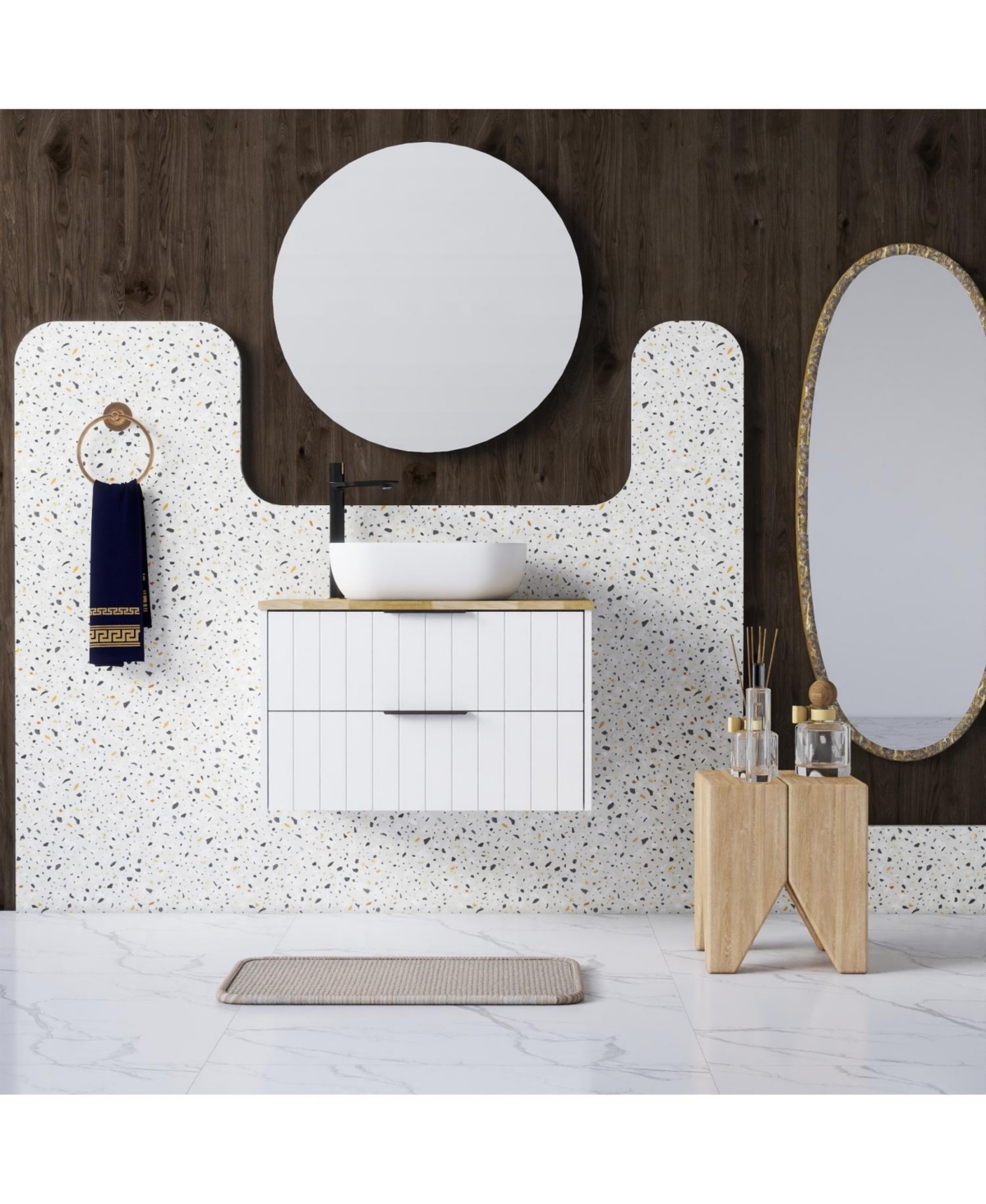 Click here for Streamdale 32" Double Drawer White Vanity  Na... prices