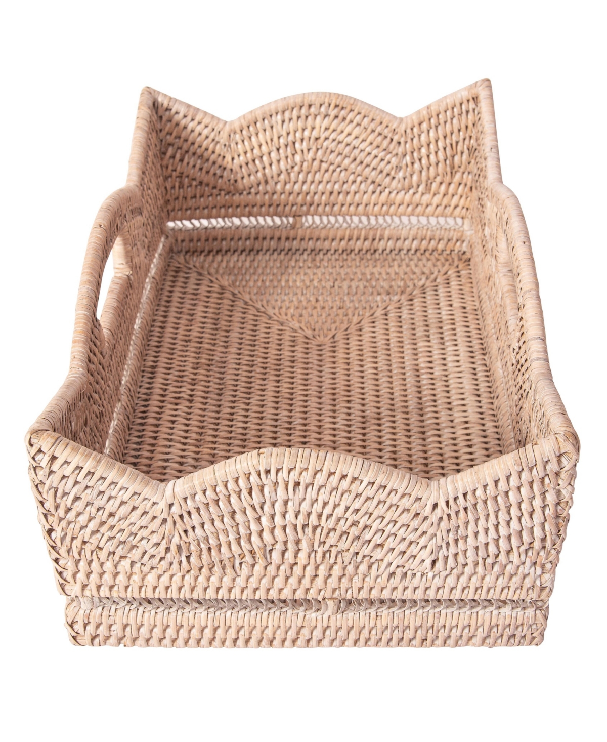 Click here for Artifacts Rattan Rectangular Scalloped Shelf Baske... prices