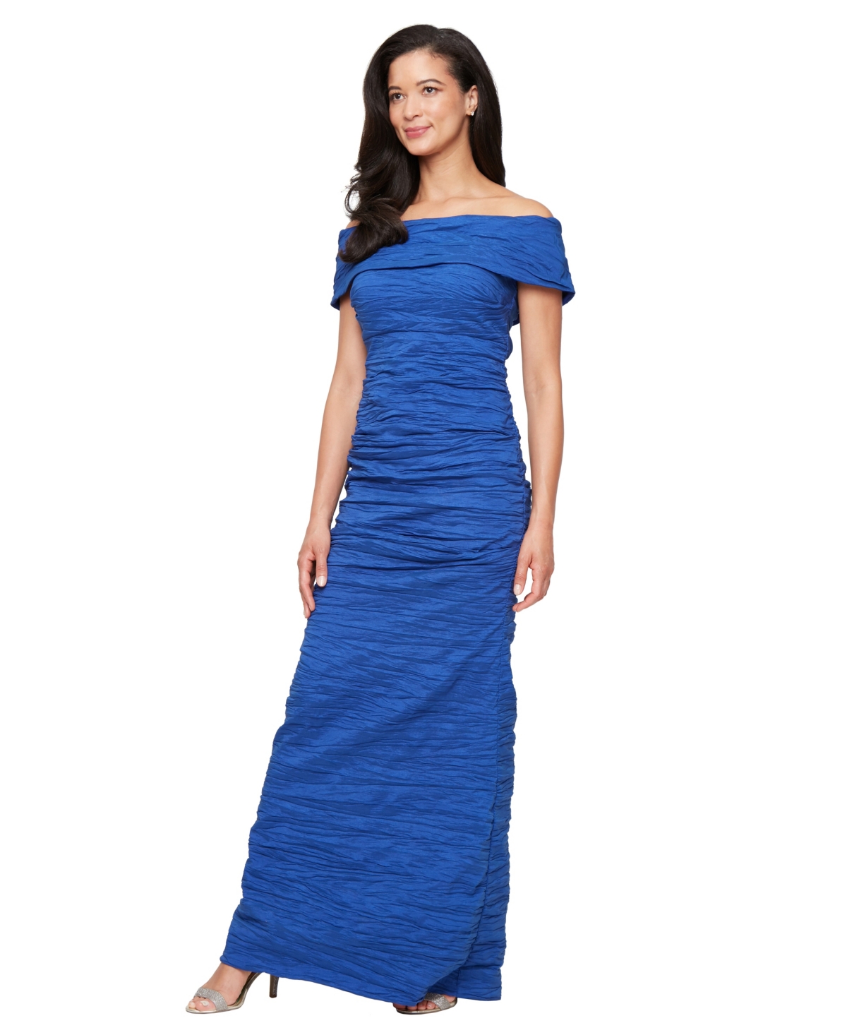 Click here for Alex Evenings Womens Crinkle Detail Off-The-Should... prices