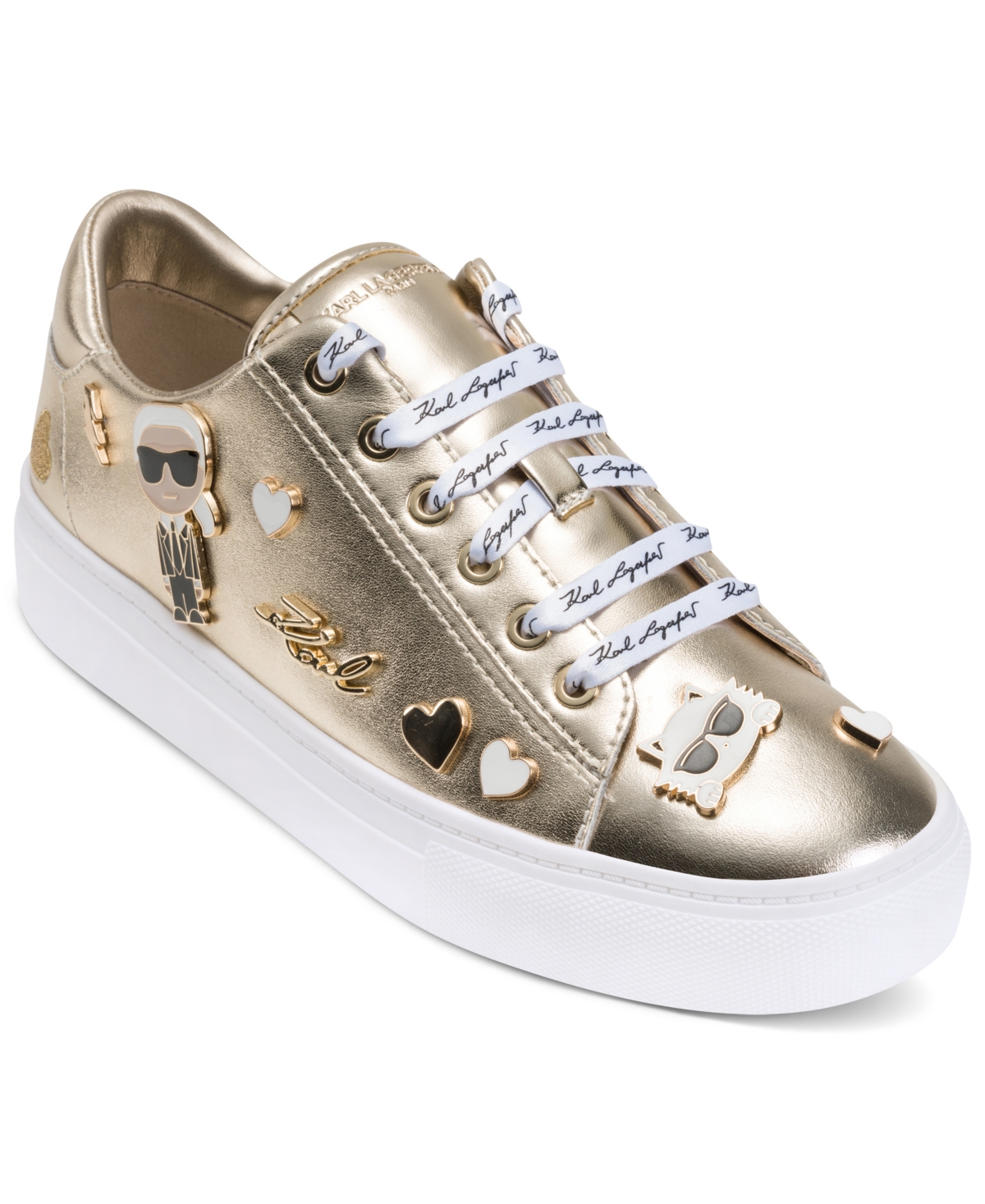 Click here for Karl Lagerfeld Paris Womens Cate Pins Lace Up Snea... prices