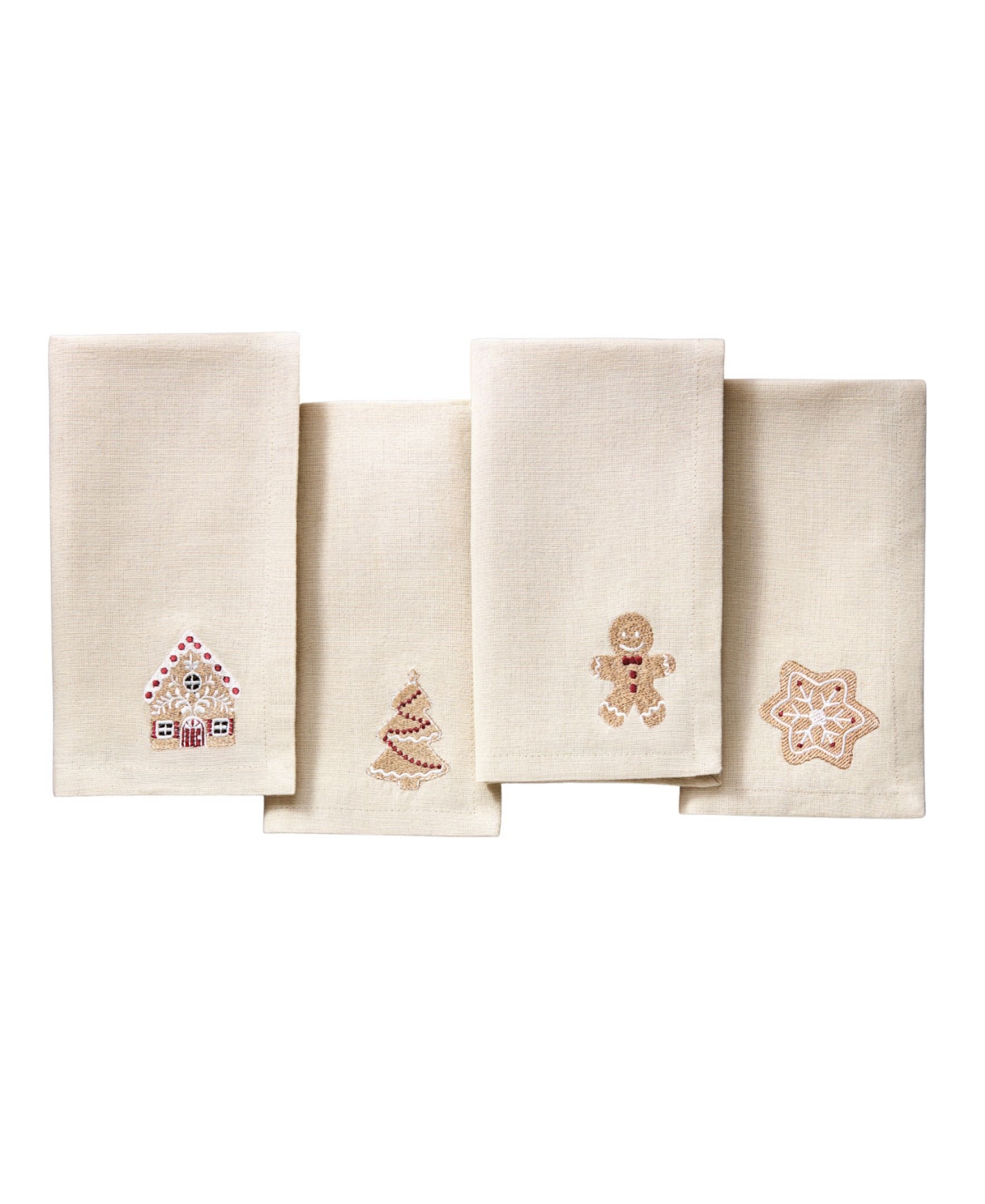 Click here for Elrene Gingerbread Bliss 4-Pc. Embroidered Napkin... prices