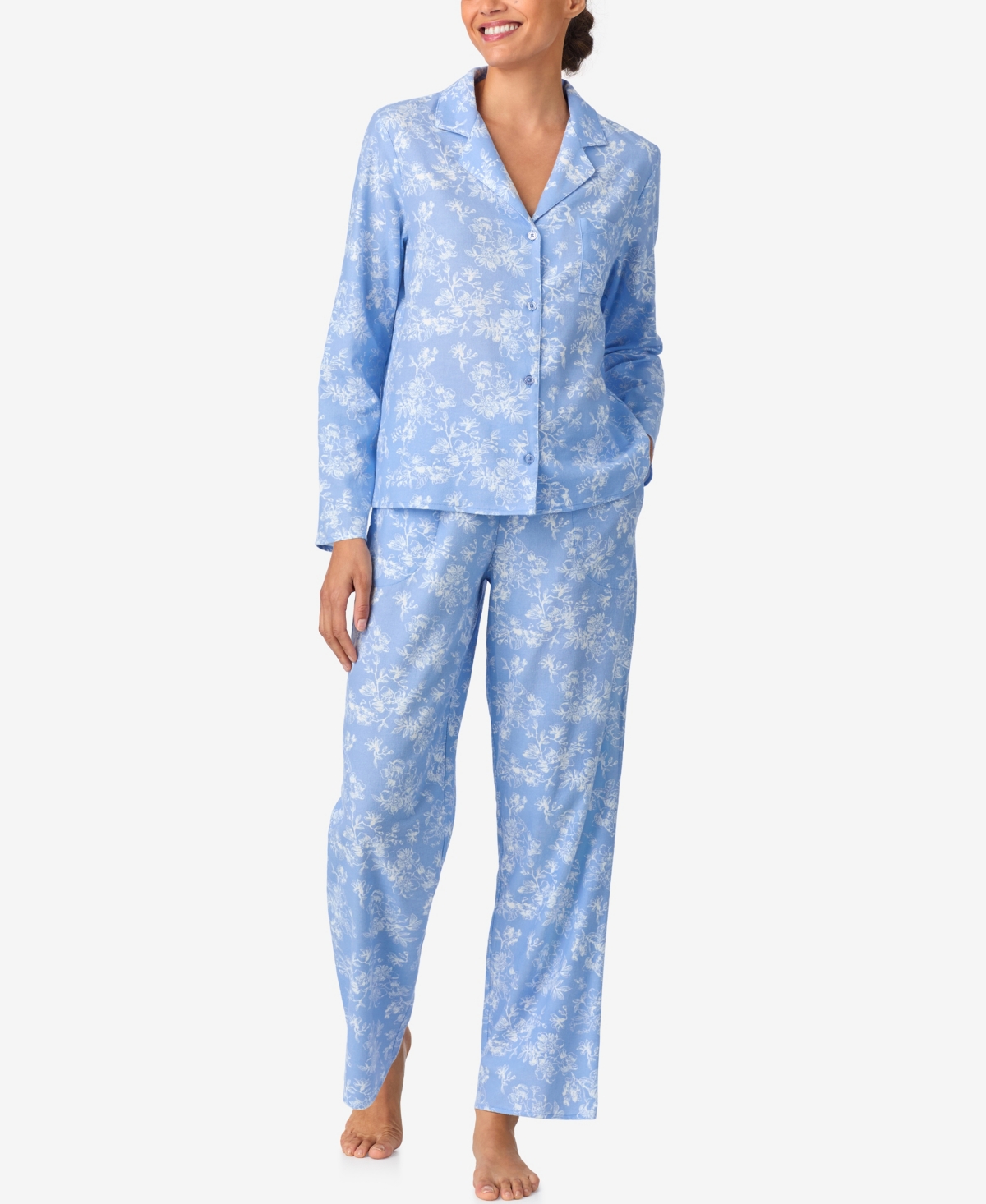 Click here for Aria Womens Notch Collar and long pant Pajama set... prices