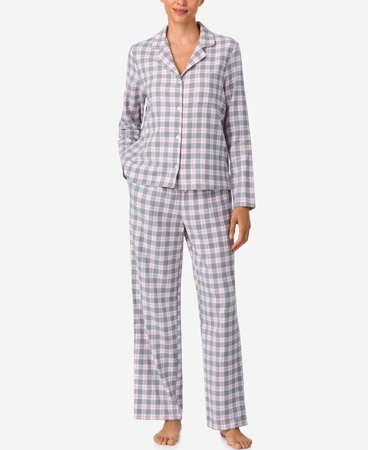 Click here for Aria Womens Notch Collar and long pant Pajama set... prices