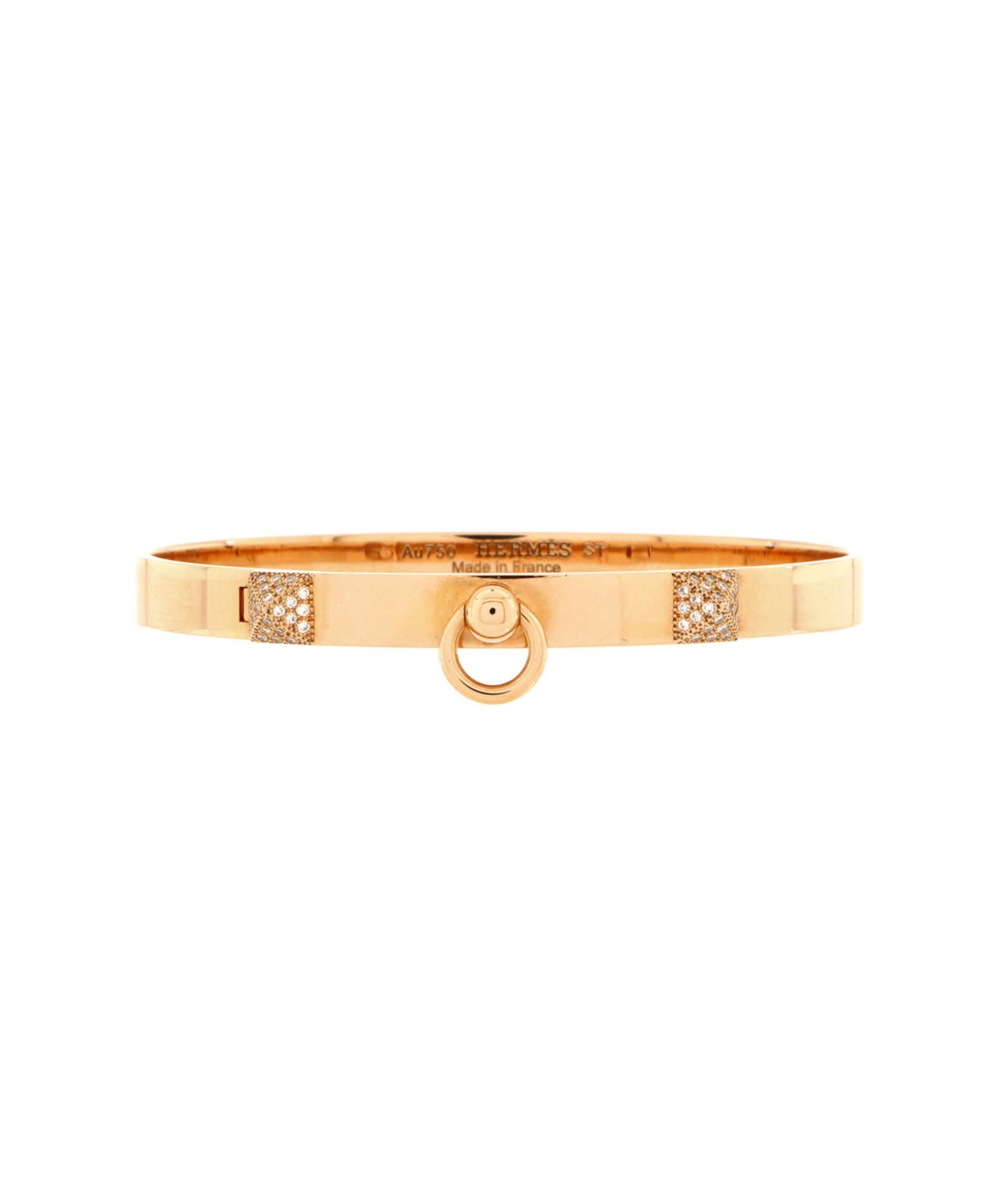 Click here for Pre-Owned Hermes Collier de Chien Bracelet - 18k r... prices