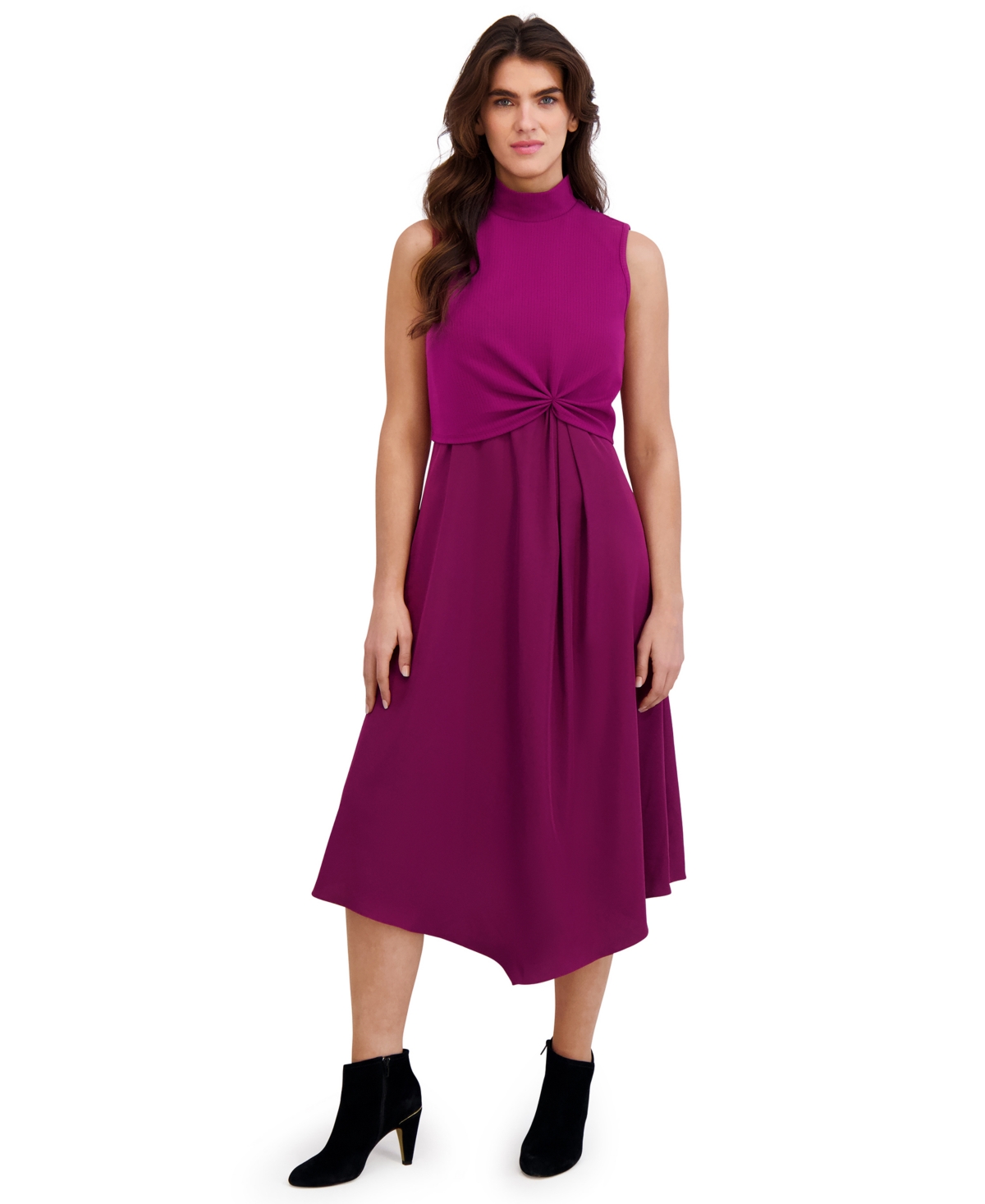 Click here for London Times Womens Crewneck Sleeveless Dress - Pu... prices