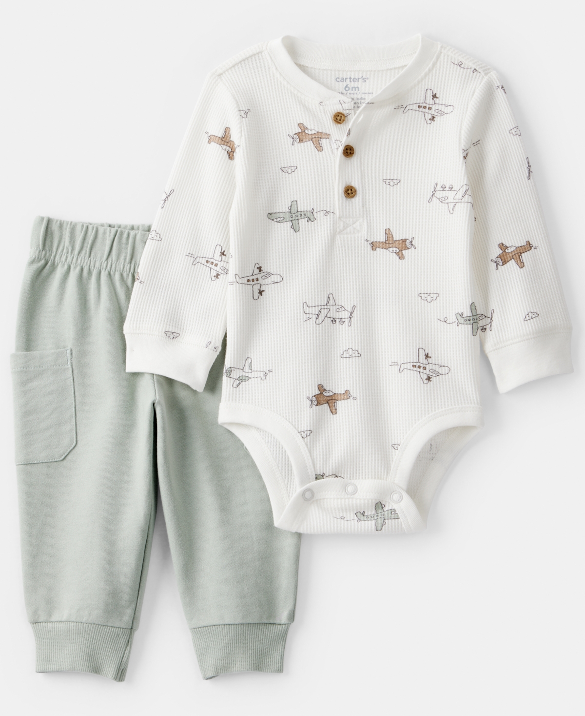 Click here for Carters Baby Boys 2-Piece Airplane Print Bodysuit... prices