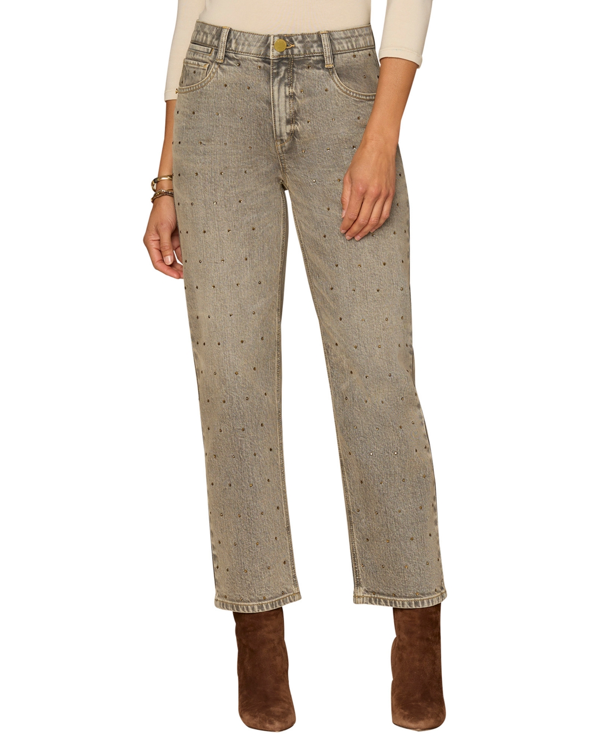 Click here for Democracy Womens High-Rise Boyfriend Jeans - Tinte... prices