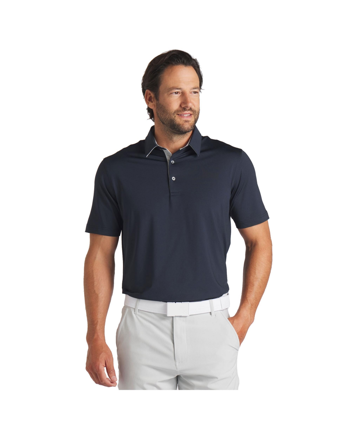 Click here for Puma Golf Mens Mattr Brigade Golf Polo - Deep navy... prices