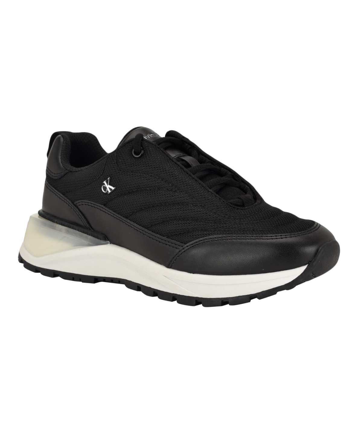 Click here for Calvin Klein Womens Gyslen Lace-Up Sneakers - Blac... prices