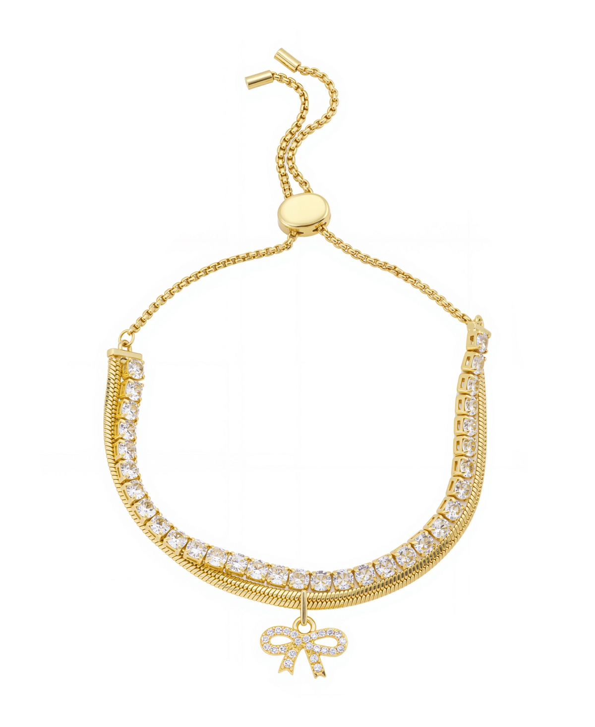 Click here for Unwritten Cubic Zirconia Bow Adjustable Bolo Brace... prices