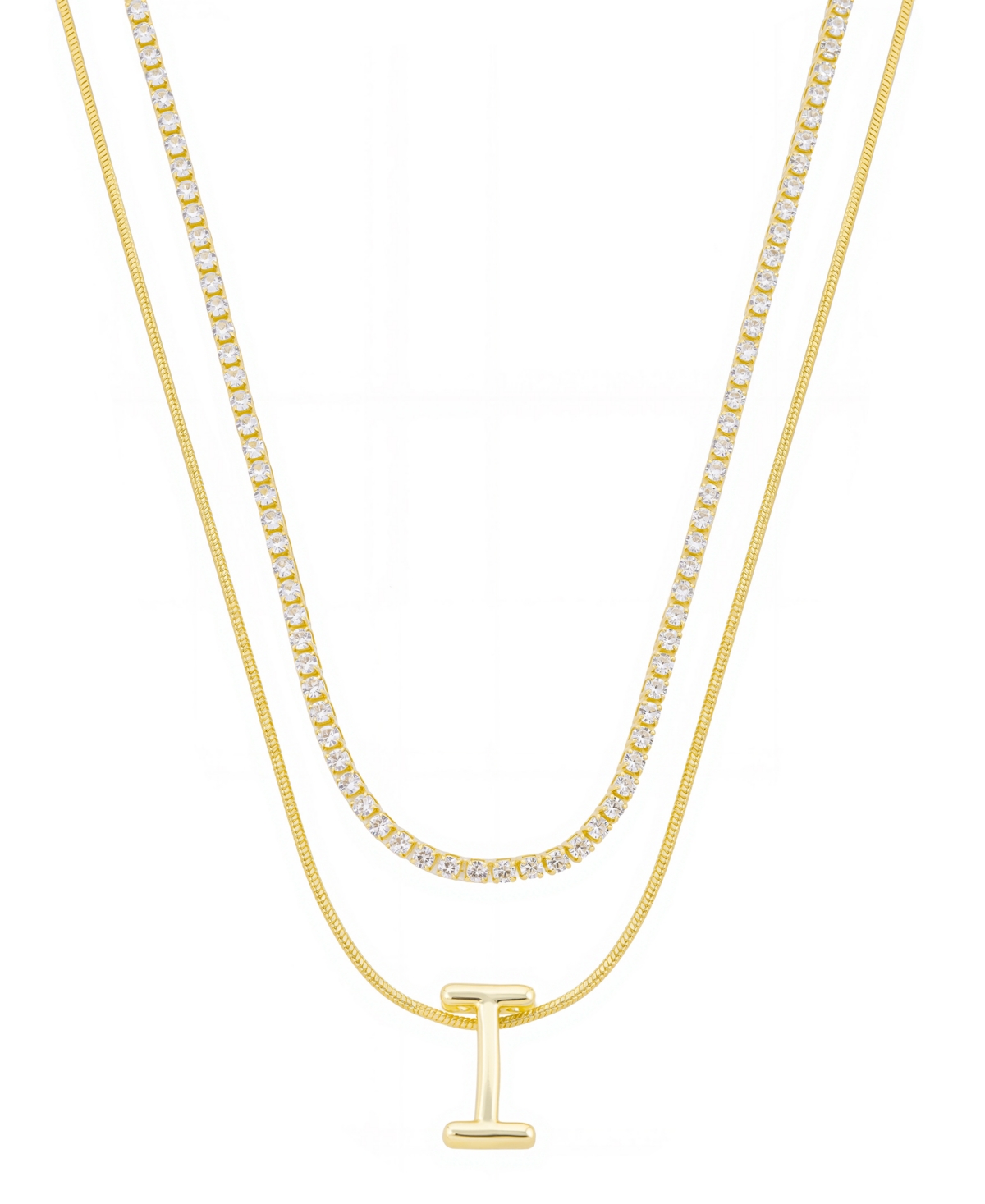 Click here for Unwritten Letter I Initial Snake Chain Cubic Zirco... prices