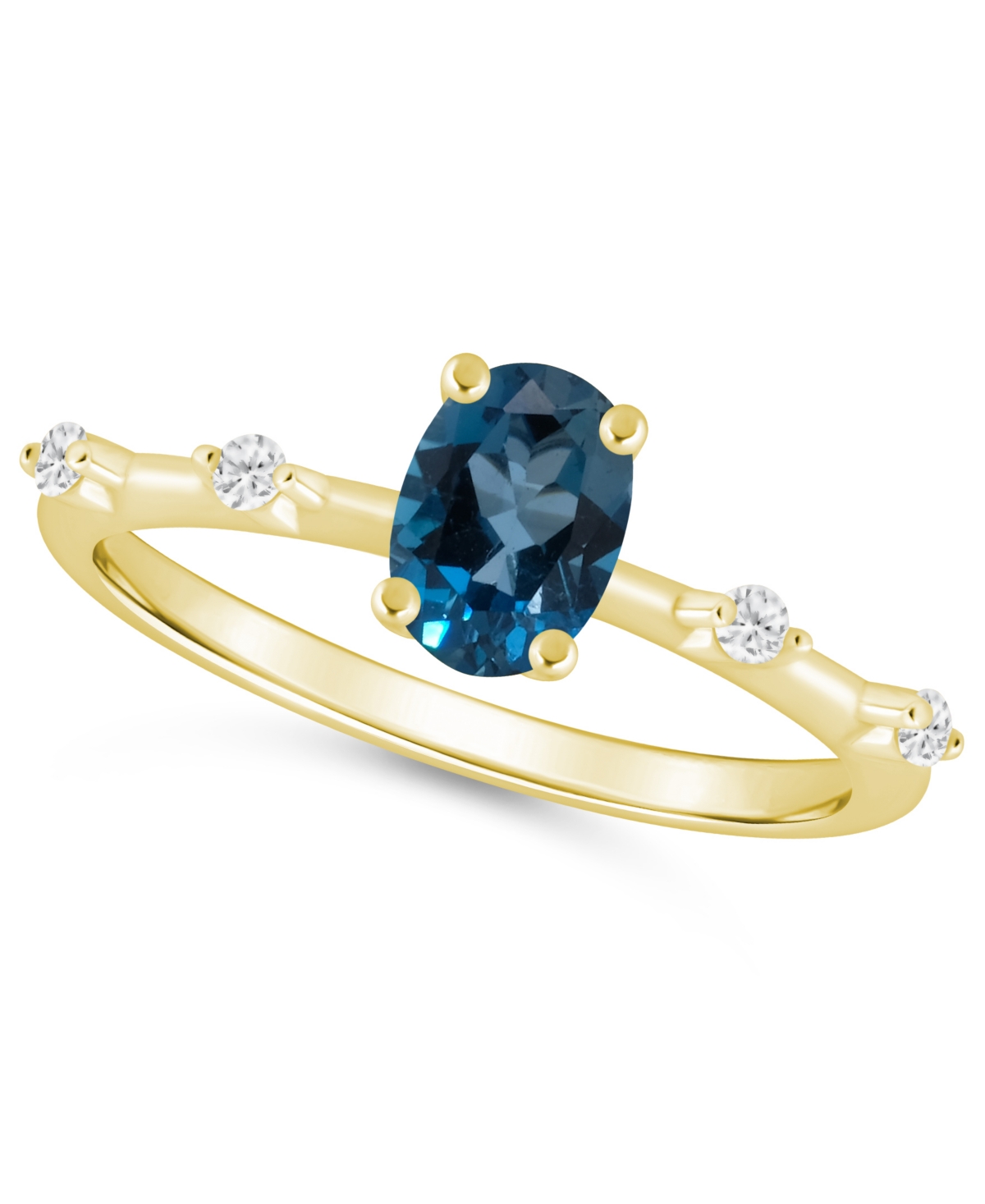 Click here for Macys Gemstone and Diamond (1/10 ct. t.w.) Ring in... prices