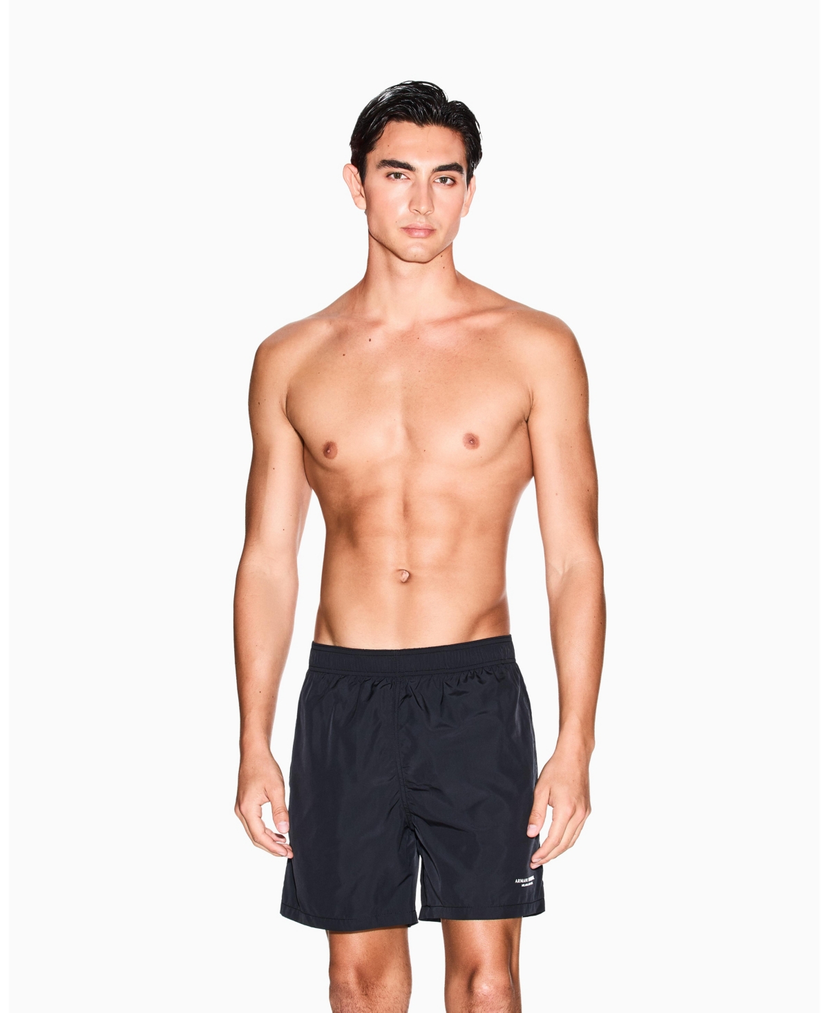 Click here for A|X Armani Exchange Mens Icon Swim Trunk - Black prices