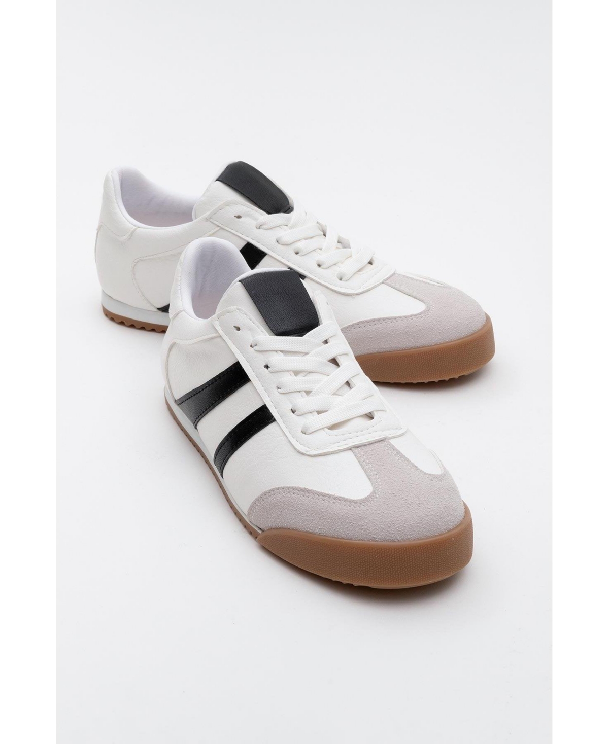 Click here for Prologue Shoes Jimmy Sneakers (Women) - White faux... prices