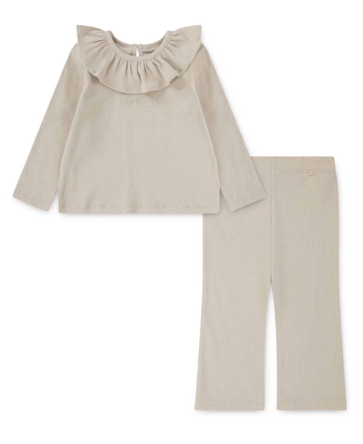 Click here for Huggies Baby Girls 2-Piece Long-Sleeve Top and Pan... prices