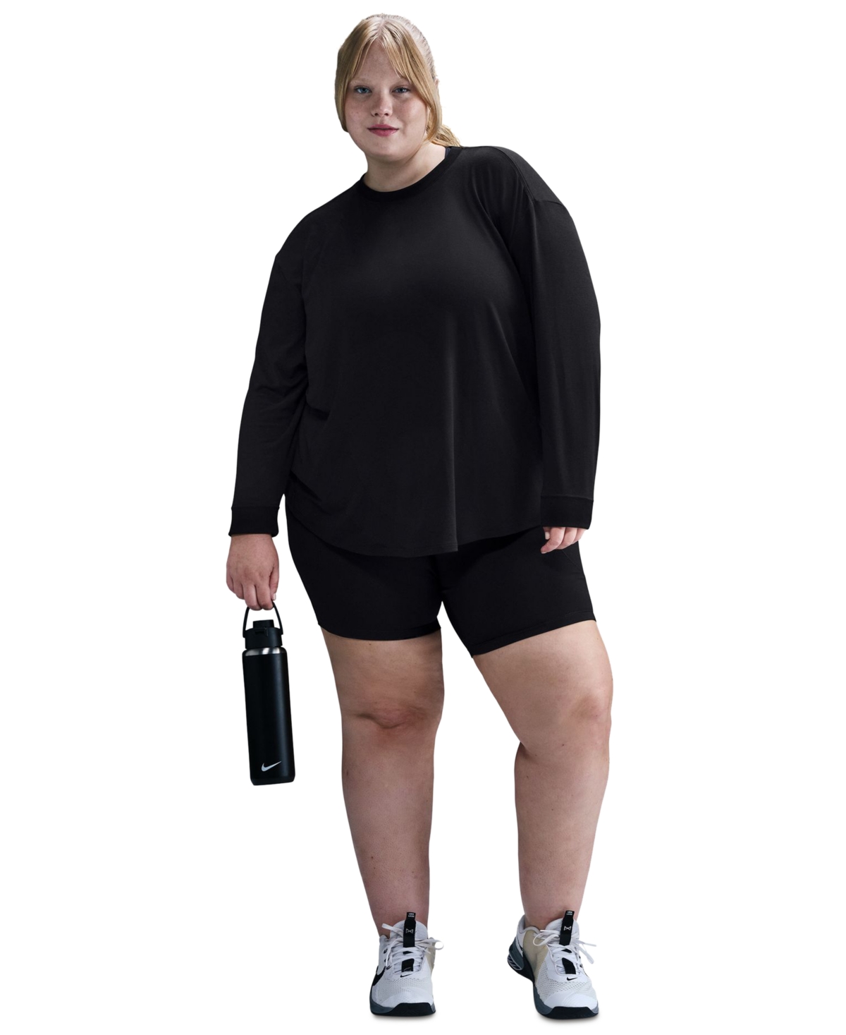 Click here for Nike Plus Size Dri-fit Long-Sleeve Top - Black prices