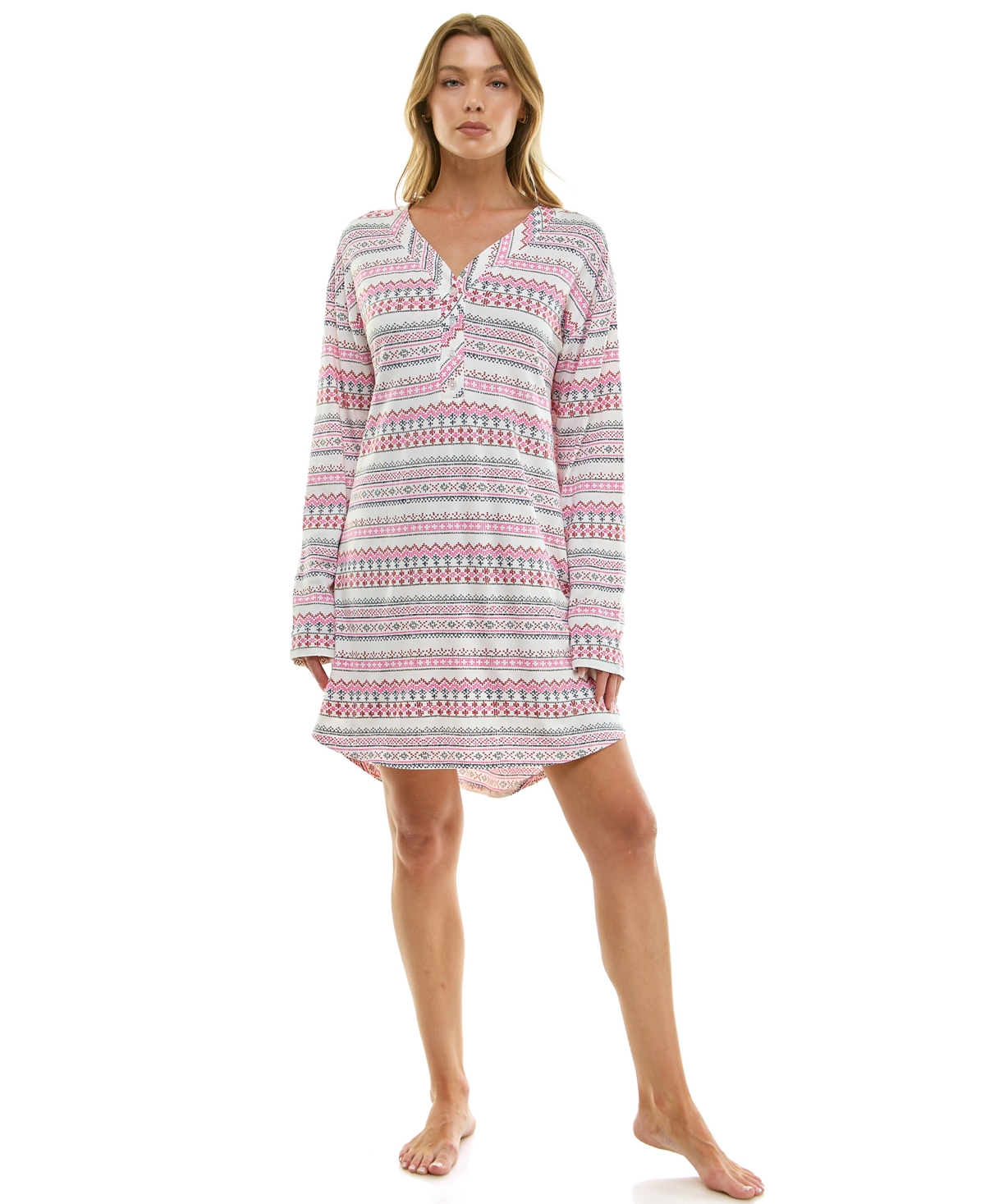 Click here for Roudelain Womens Printed Long-Sleeve V-Neck Sleeps... prices