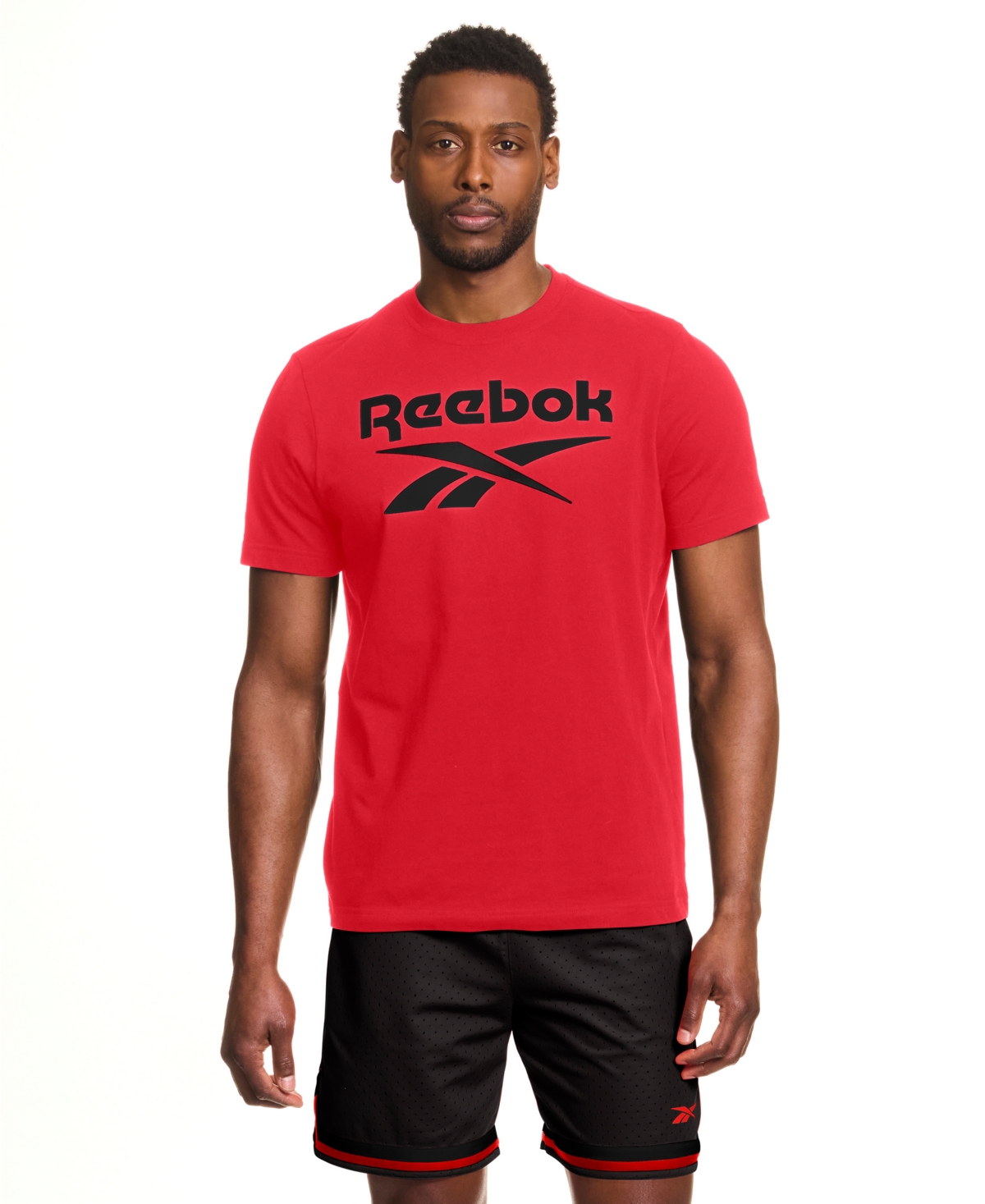 Click here for Reebok Mens Classic Logo T-Shirt - Vector Red/Blac... prices