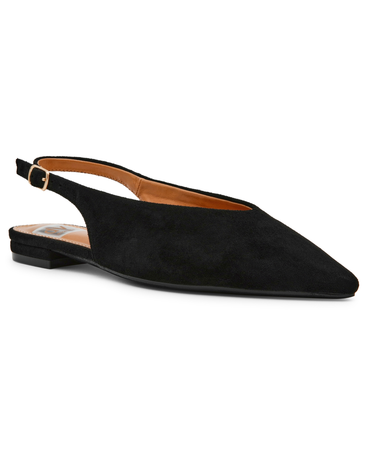 Dv Dolce Vita Womens Empress Pointed Toe Slingback Flat Mules - Black