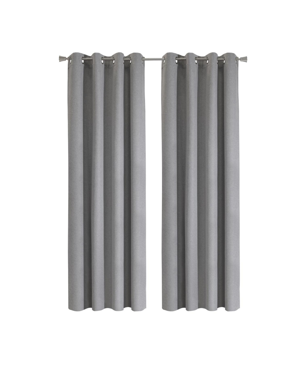Thermaplus 100 Polyester Duo Reversible Tone Textured Blackout Grommet Curtain Panel 52" x Grey to Taupe - Grey