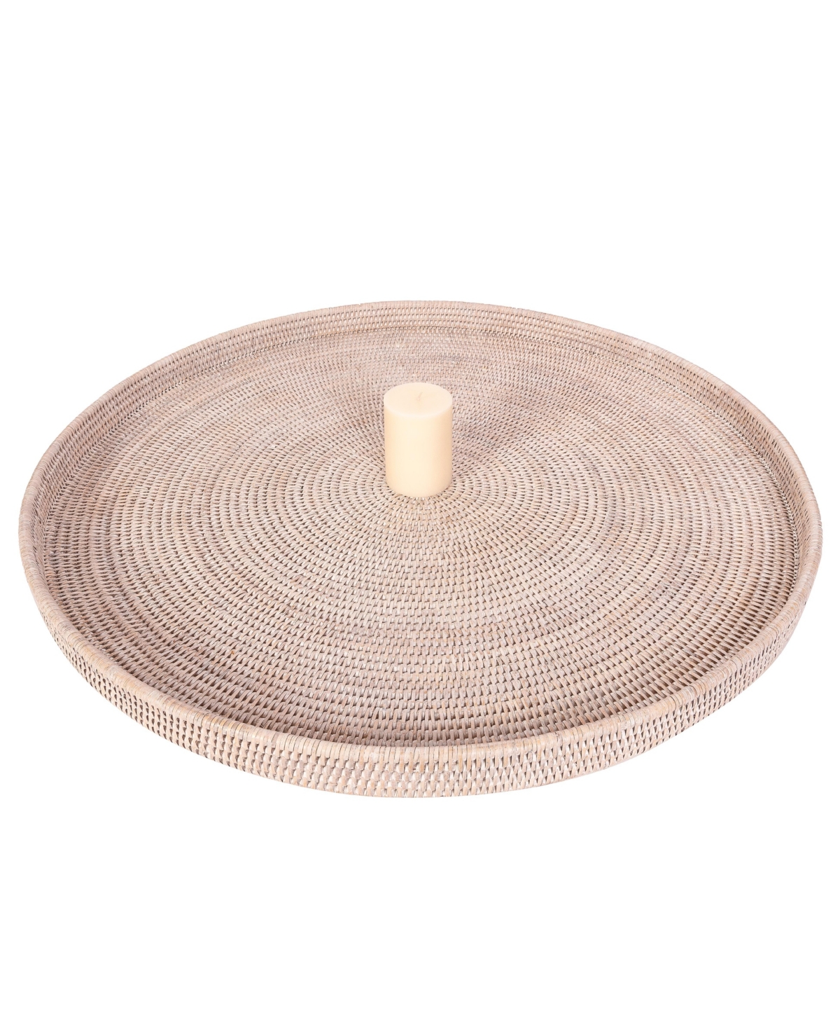 Click here for Artifacts Rattan Round Tray 28" - White wash prices