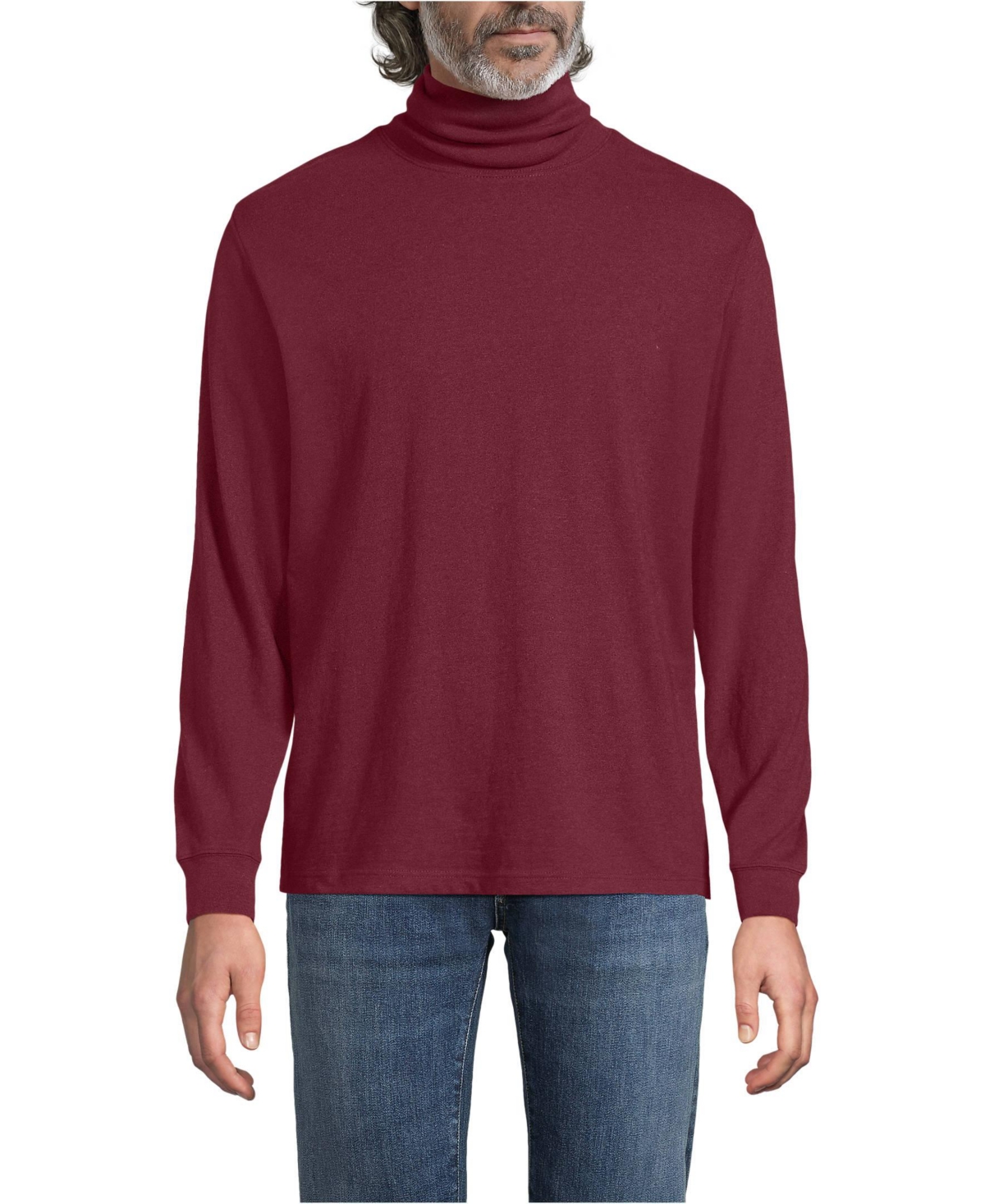 Click here for Lands End Mens Super-t Turtleneck - Rich burgundy... prices