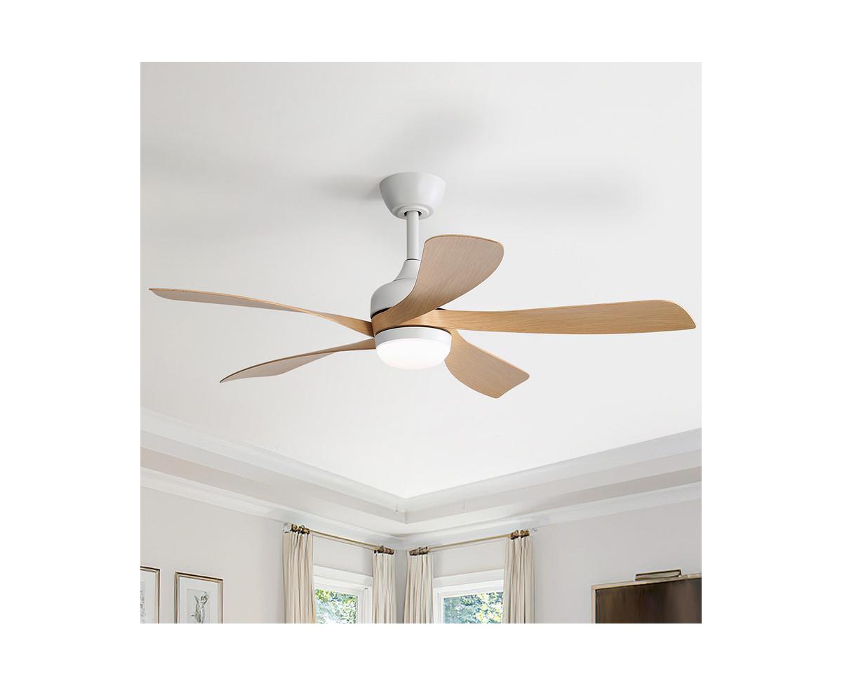 Click here for 52-inch Minimalist White 5-Blade Flush Mount with... prices