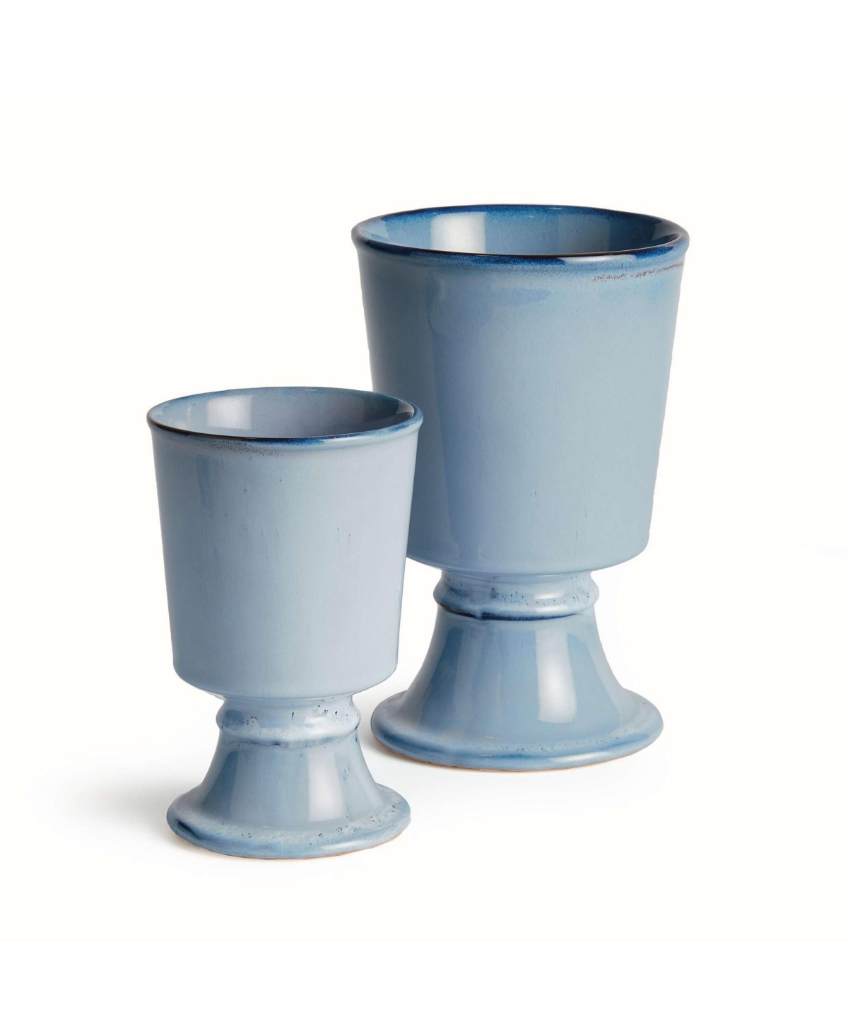 Click here for Kelcy Footed Cachepots Set of 2 - Blue prices