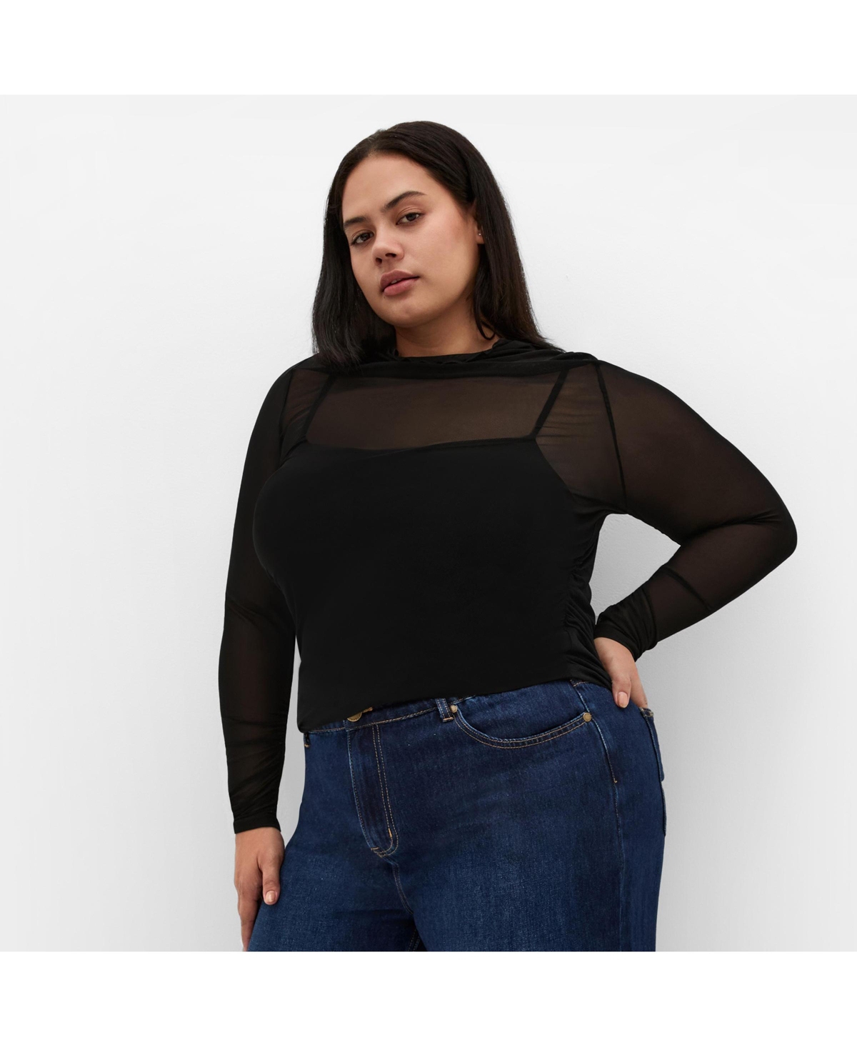 Click here for City Chic Womens Lauryn Ruched Top - Black prices