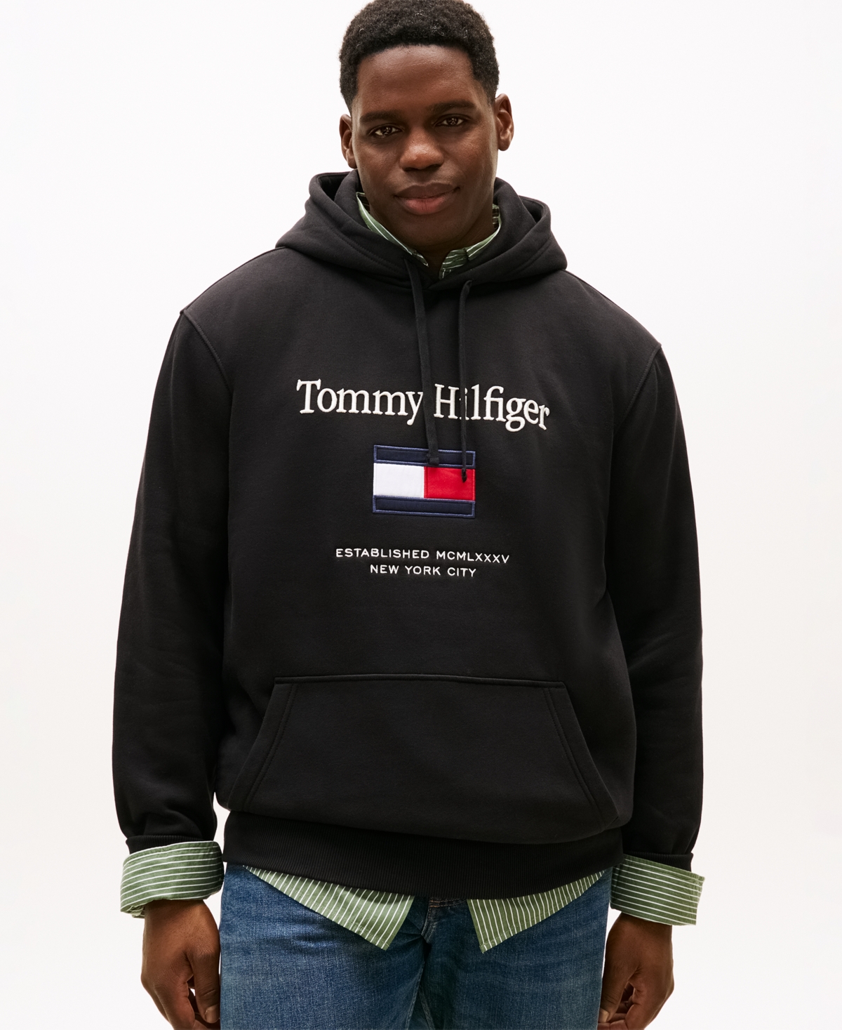 Click here for Tommy Hilfiger Mens Big & Tall Embroidered Flag Ho... prices