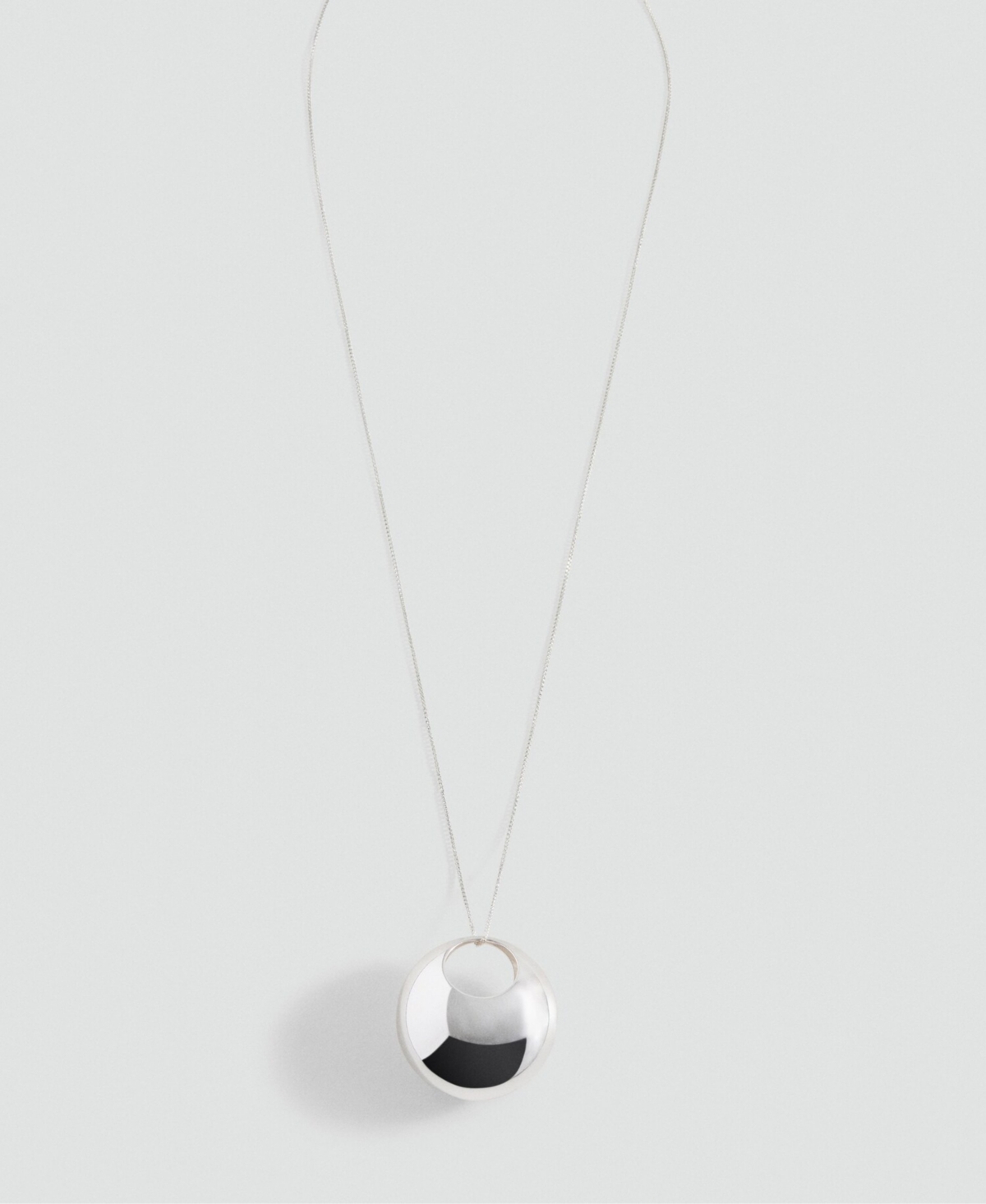 Click here for Mango Womens Metallic Pendant Necklace - Silver prices