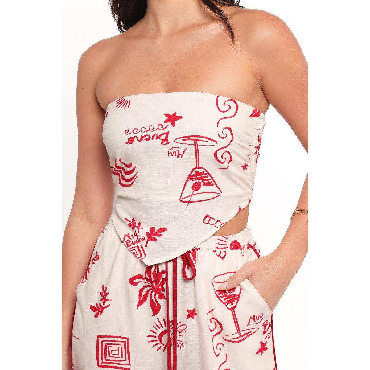 Click here for Petal and Pup Womens Malta Top - Red prices