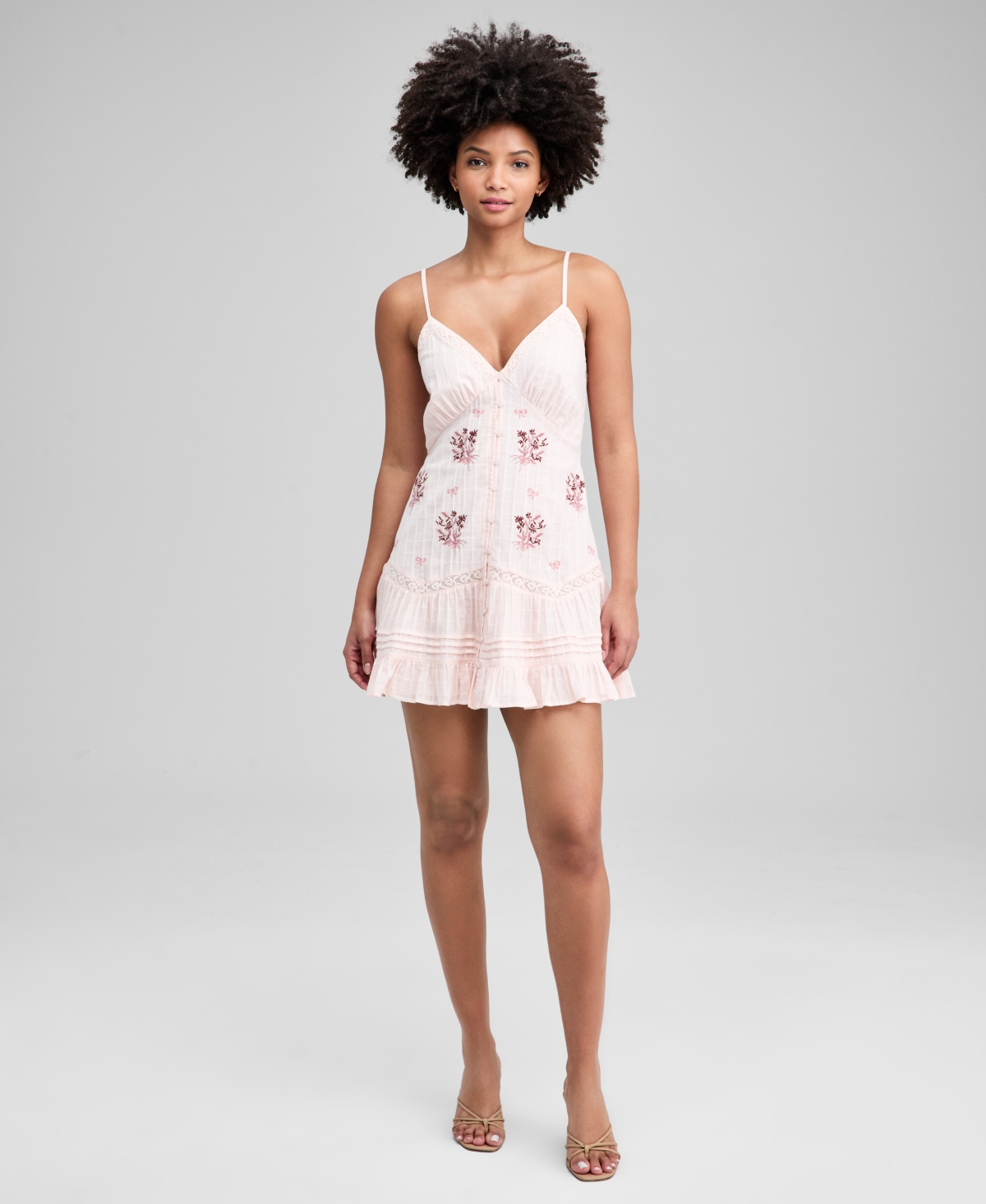 Click here for And Now This Womens Cotton Embroidered Mini Dress... prices