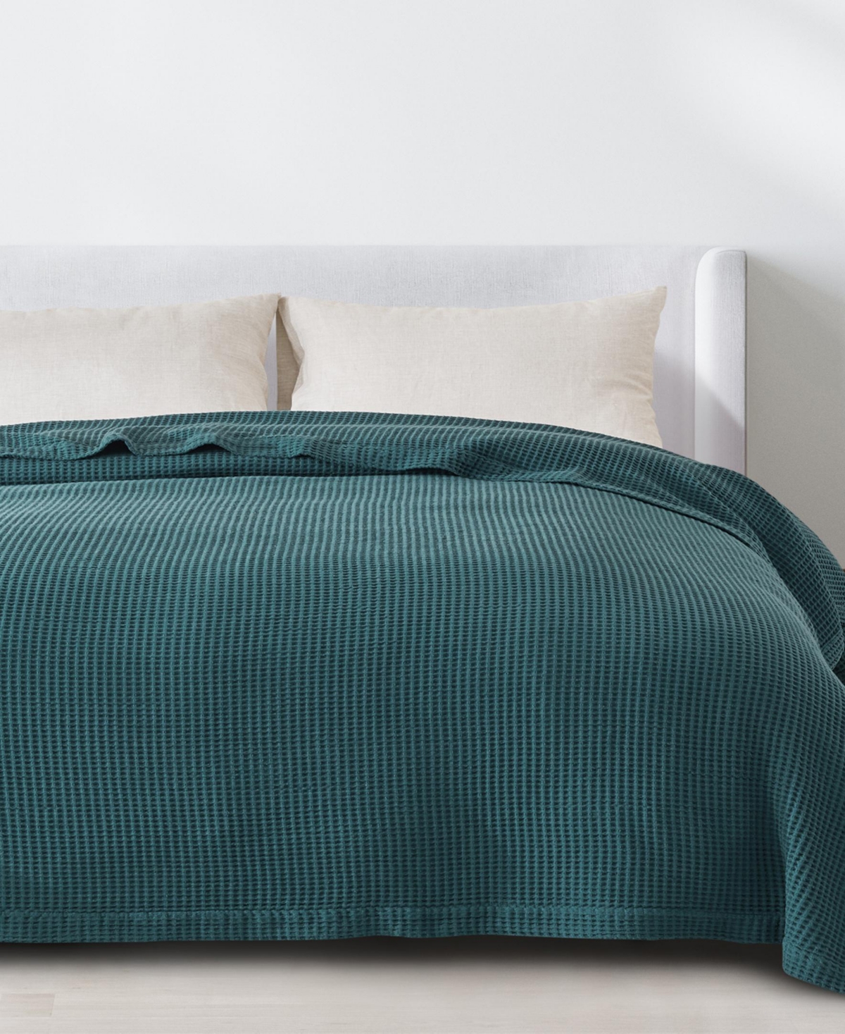 Click here for Linery & Co. Waffle Weave Textured Cotton Blanket... prices