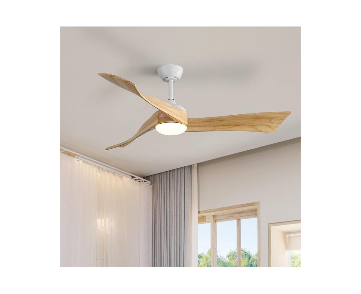 Click here for 52-inch White Modern 3 Blades Ceiling Fan Light wi... prices
