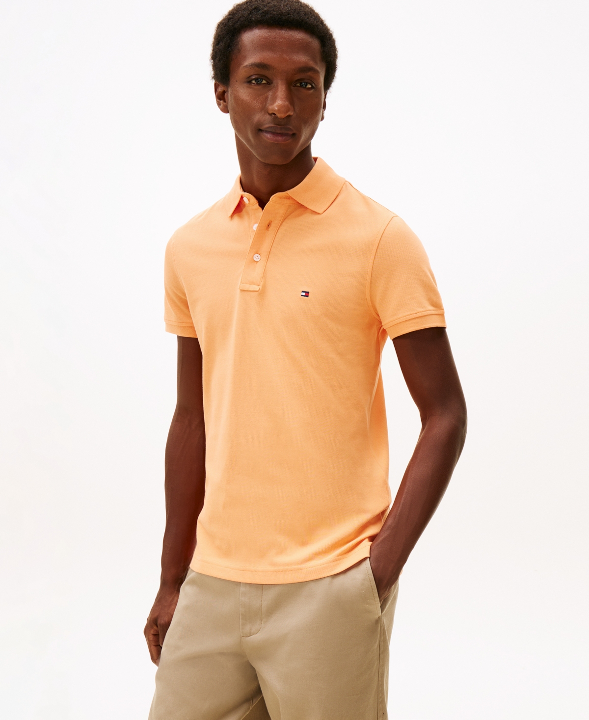 Click here for Tommy Hilfiger Mens 1985 Slim Fit Polo Shirt - Fru... prices